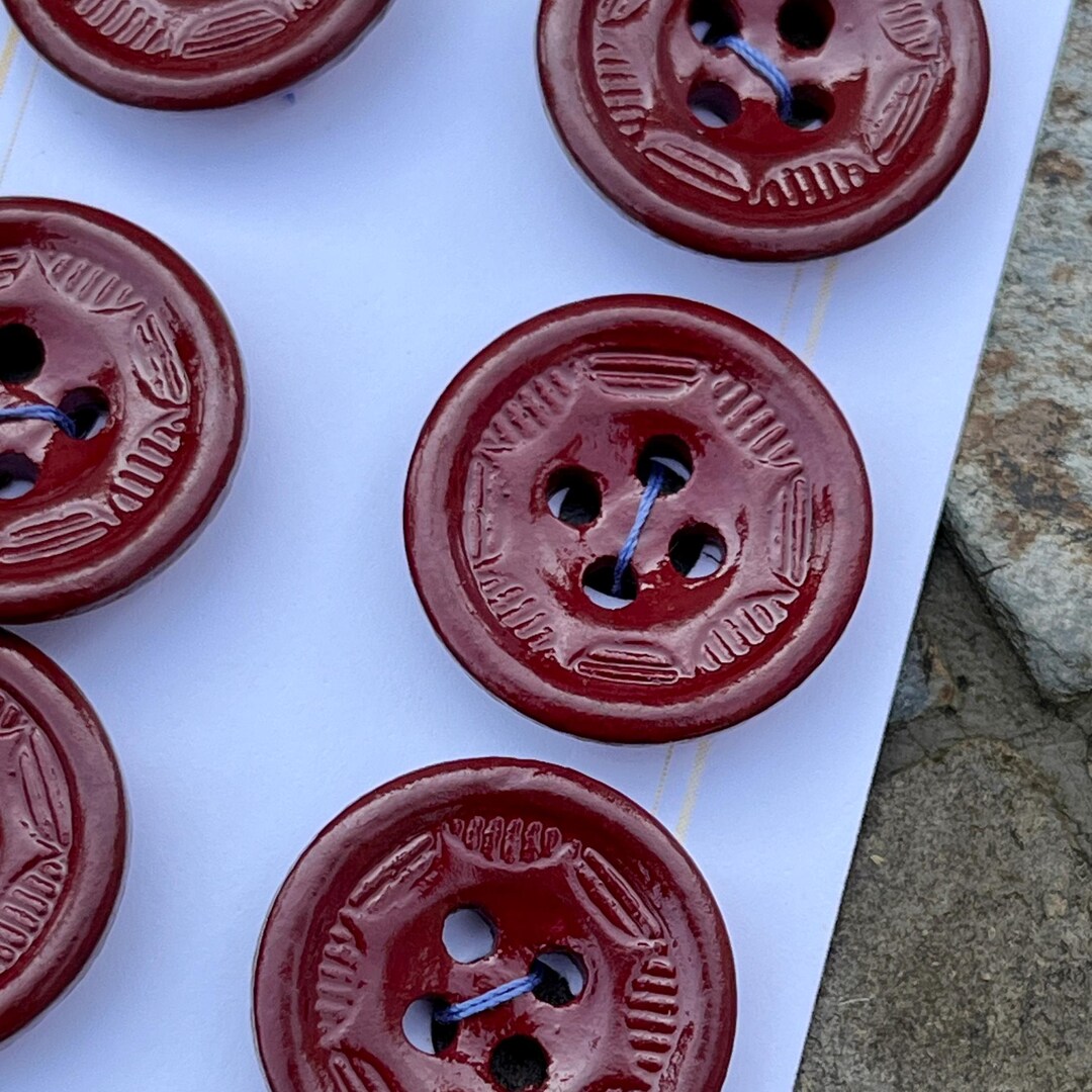Vintage Red Star Buttons Pressed Paper Mache Button Set 3/4” 19mm - Etsy