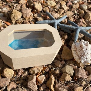 Ocean Design Wooden Jewelry Box | Tropical Jewelry Box | Trinket Box ...