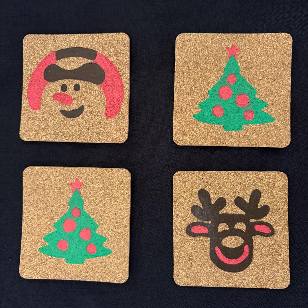 Pillsbury Cookie Coasters- Christmas Tree, Rudolph and Frosty - Etsy