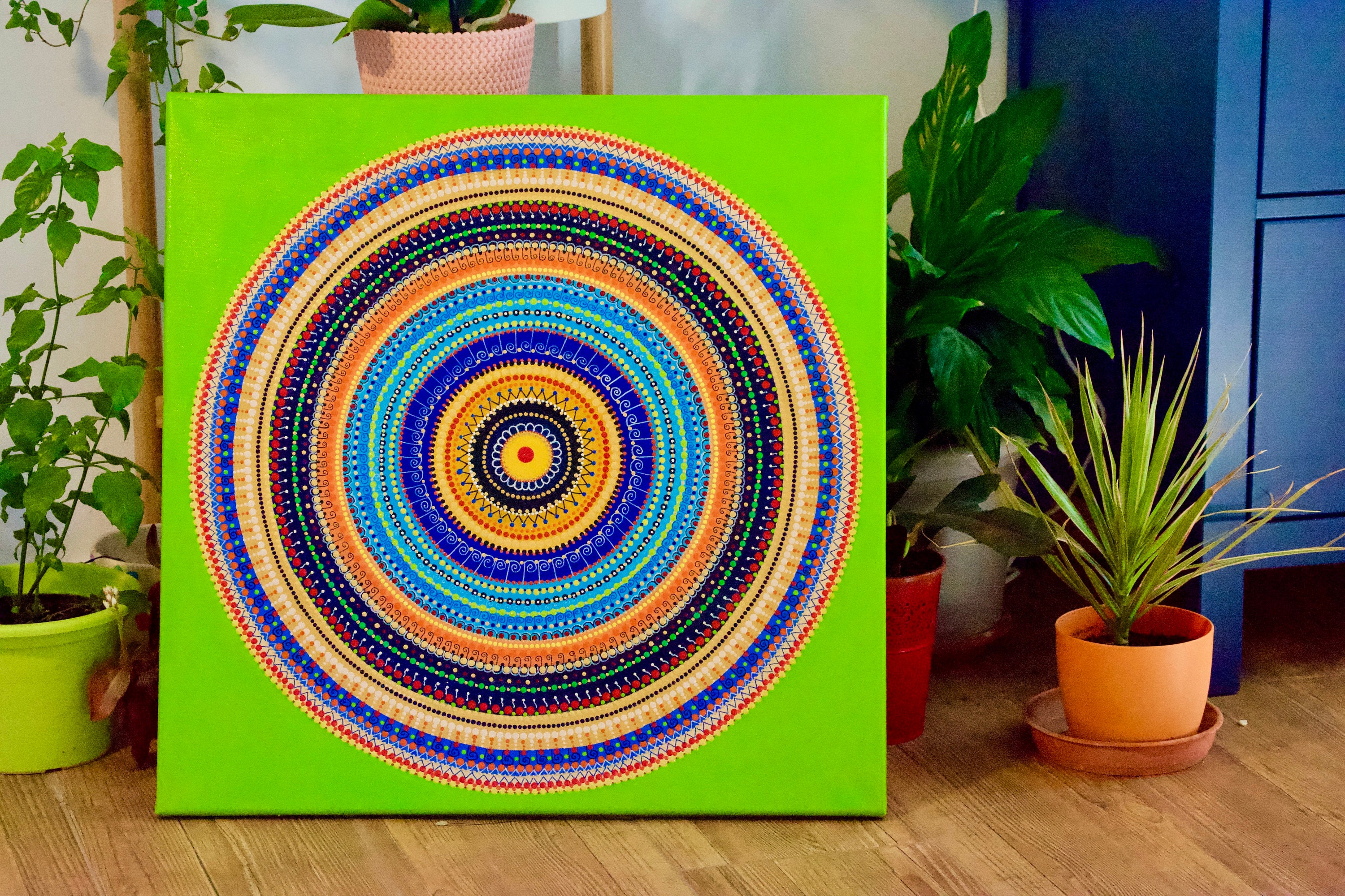 Mandala decoration - Etsy España