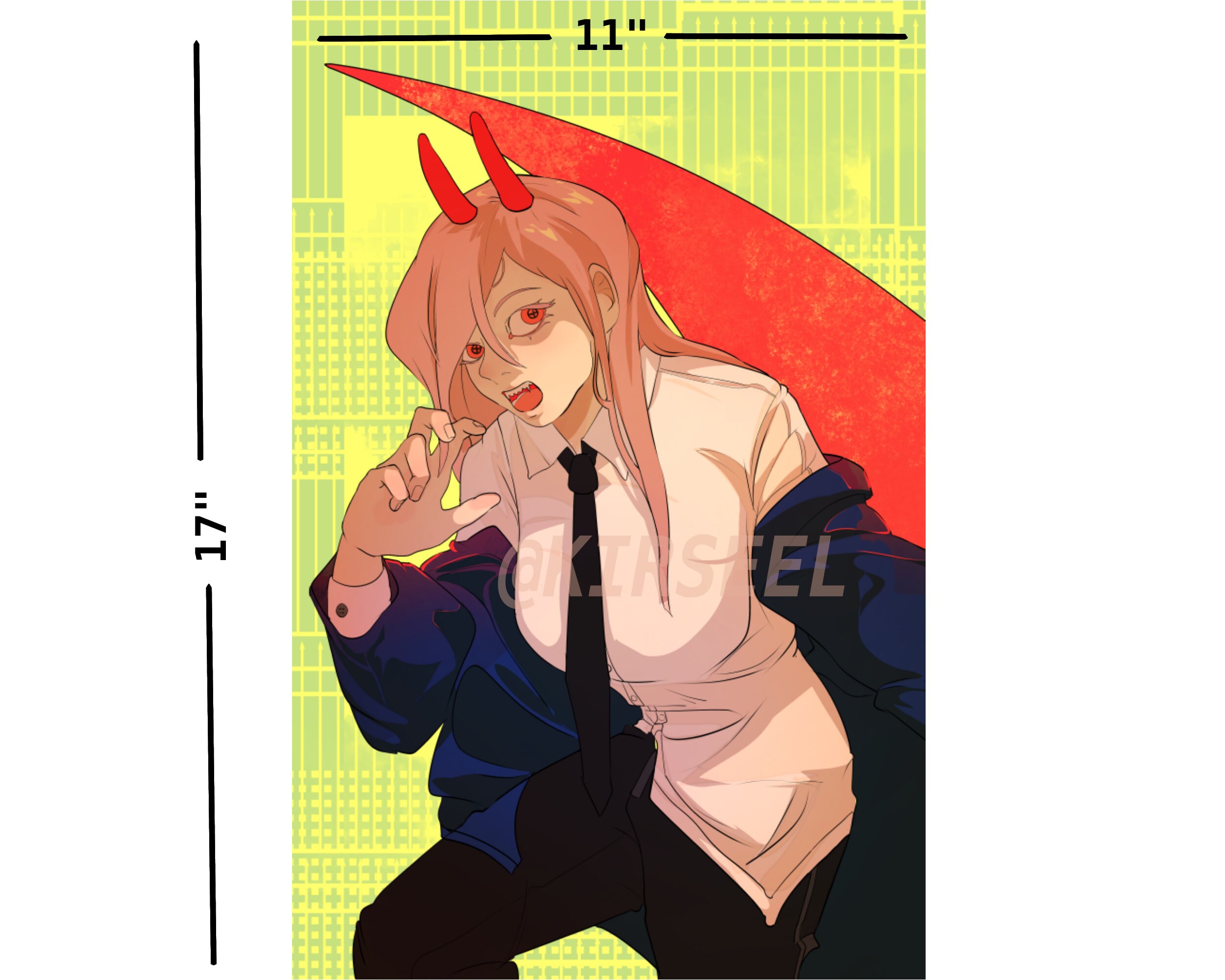 Power Chainsaw Man 11 X 17 Print / Poster | Etsy