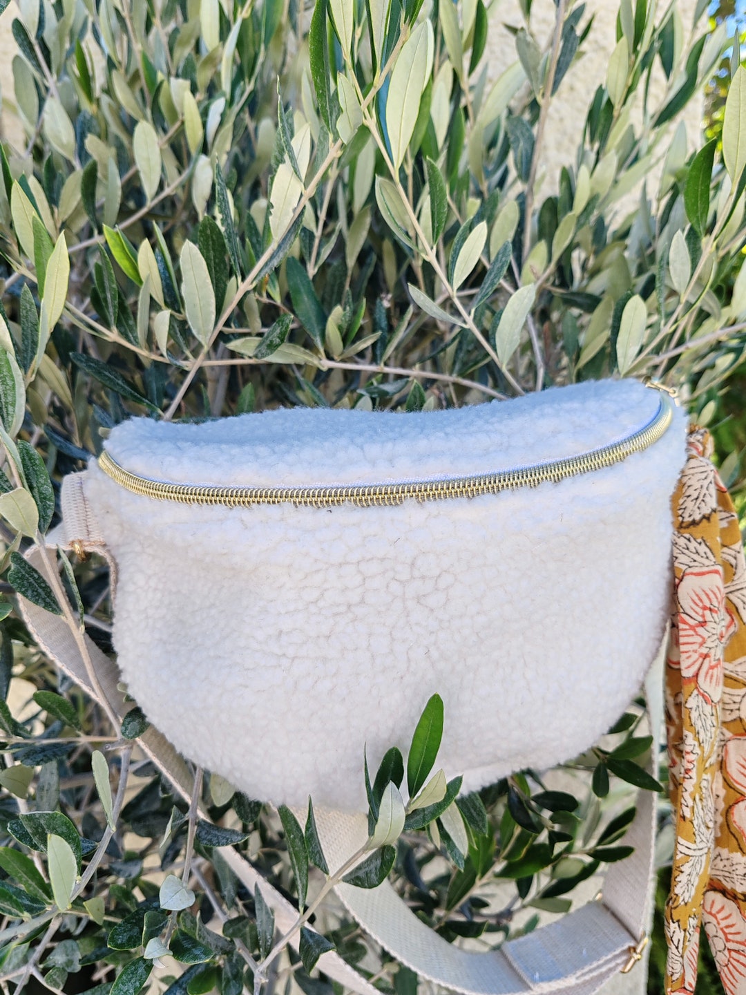 XL Fanny Pack, Faux Fur Sherpa Sheep Style Fanny Pack With Indian ...