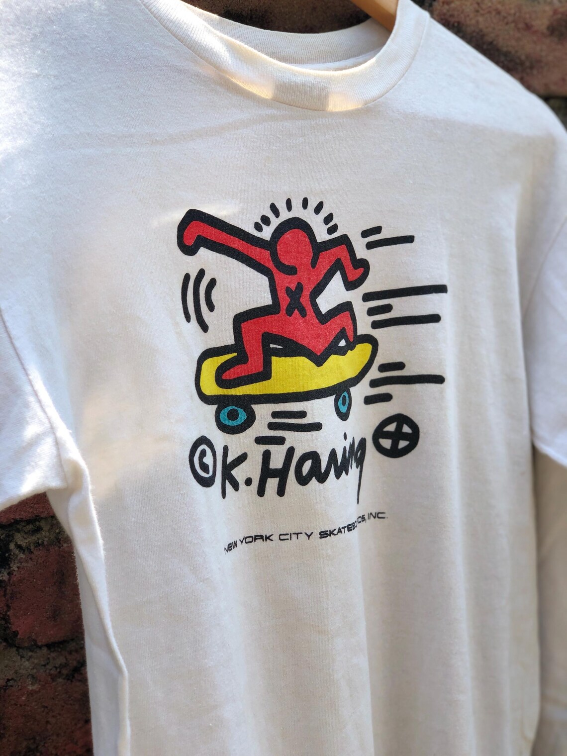 Vintage Keith Haring Long Sleeve Tshirt New York City Skateboards Art ...