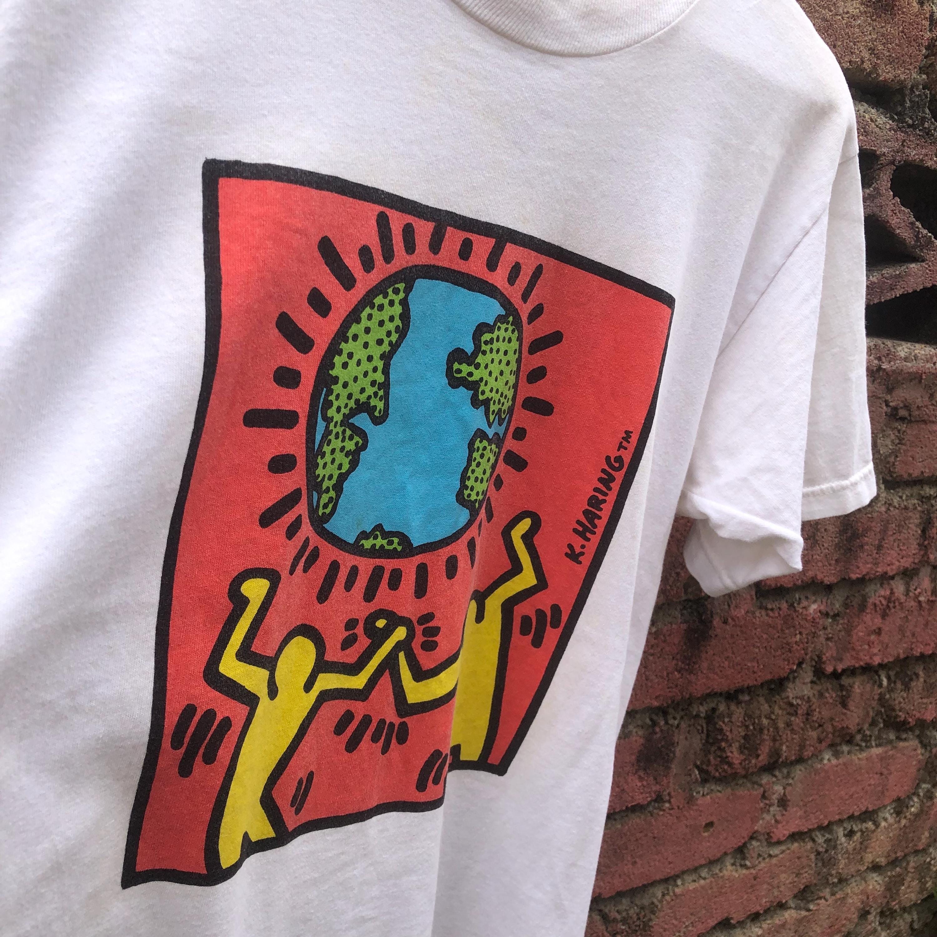 Vintage Keith Haring Earth Day Estate Tshirt - Etsy