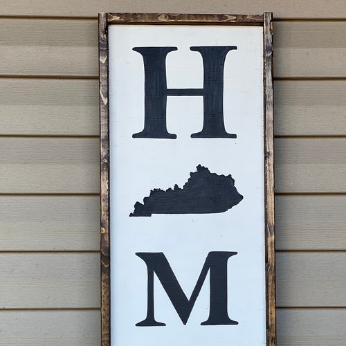 KY Home / Custom State Rustic Sign - Etsy