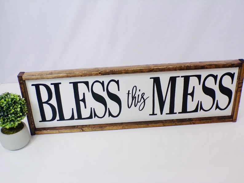 Bless This Mess Rustic Sign - Etsy
