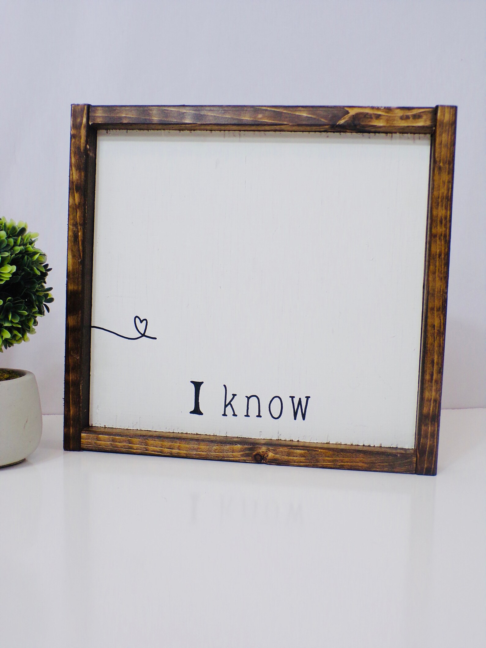 I Love You I Know Rustic Sign Set - Etsy
