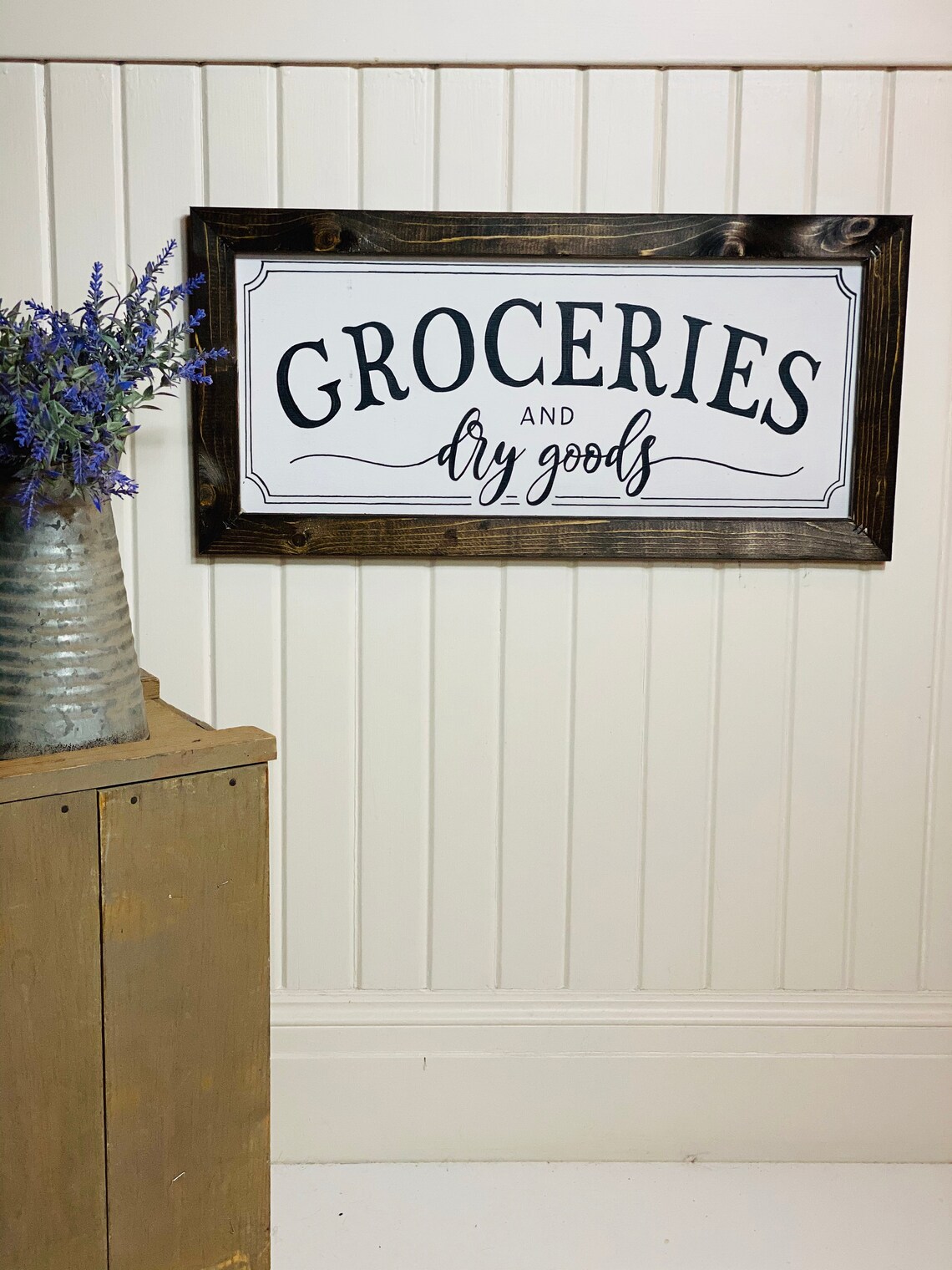 Groceries and Dry Goods Sign Grocery Wood Sign Kitchen - Etsy