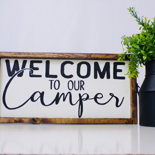 Welcome to Our Camper Sign Camper Welcome Sign Camping - Etsy