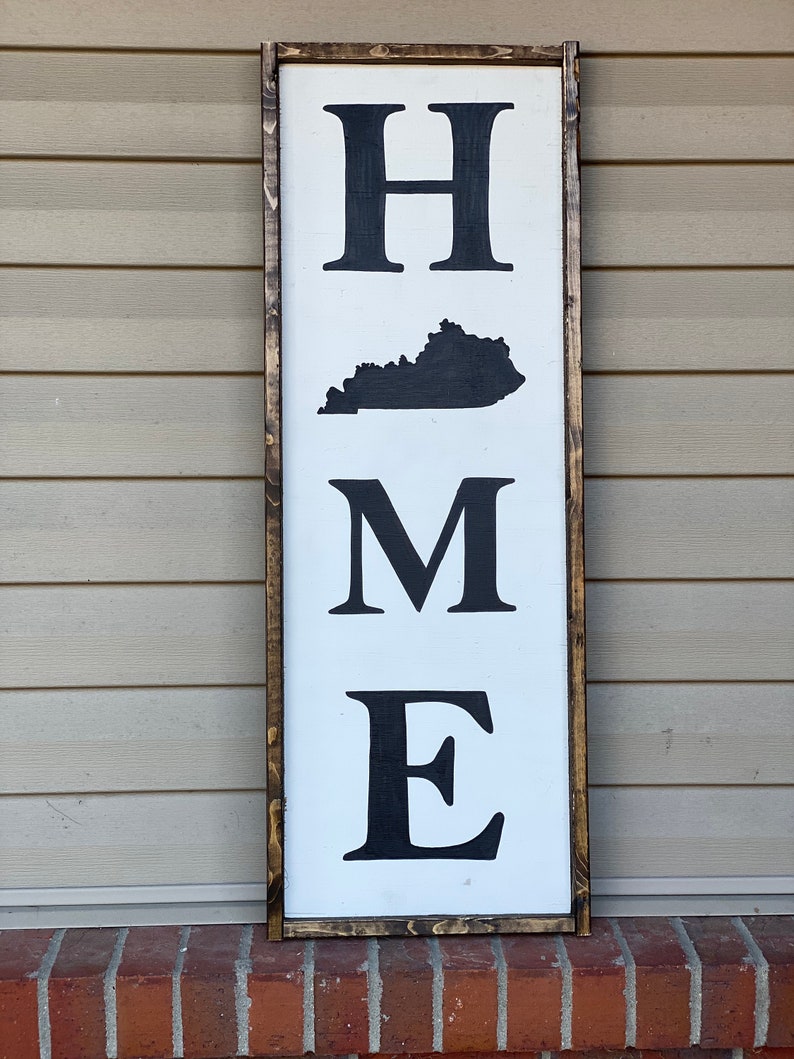 KY Home / Custom State Rustic Sign - Etsy