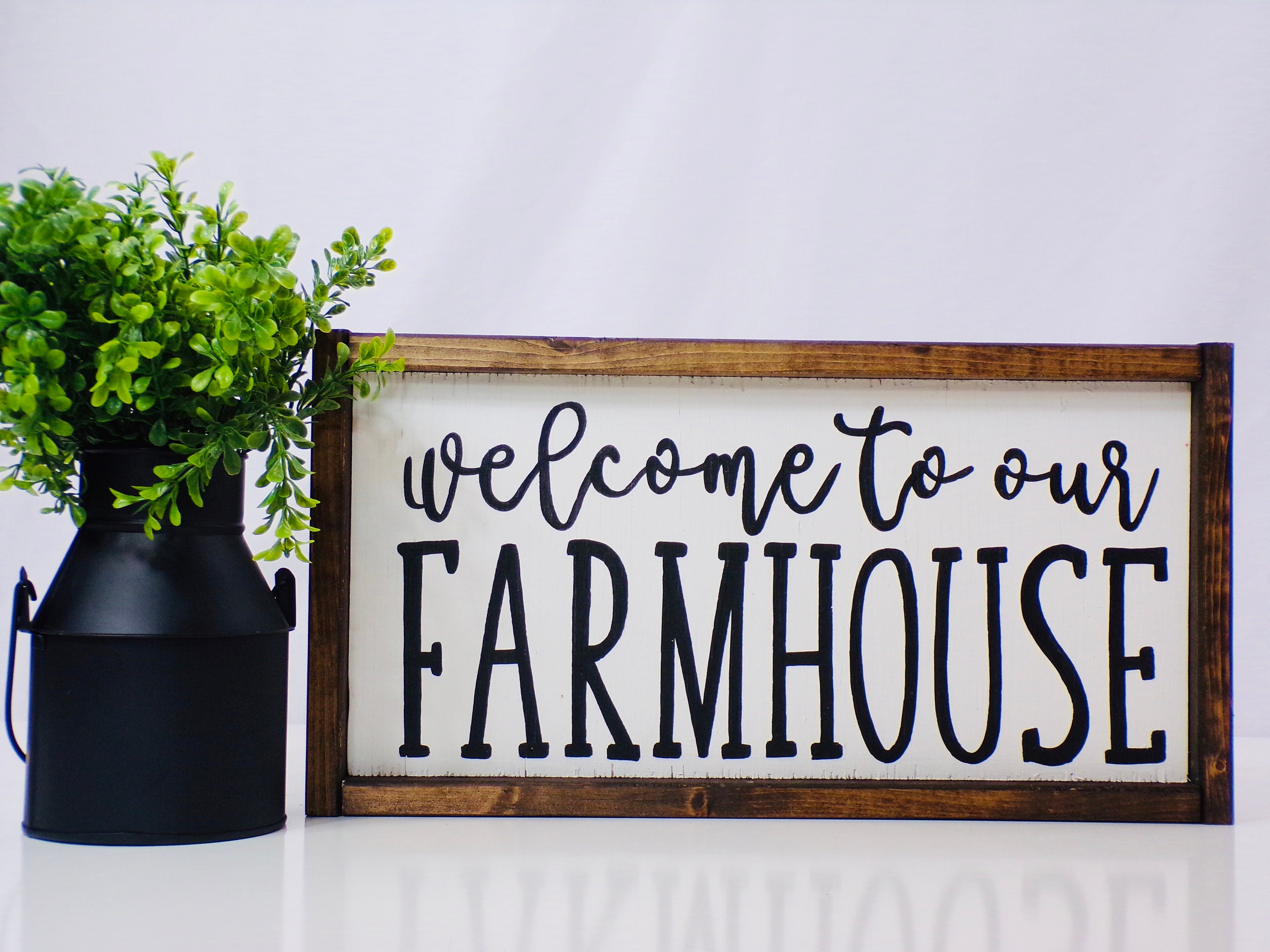 Welcome to Our Farmhouse Rustic Sign - Etsy