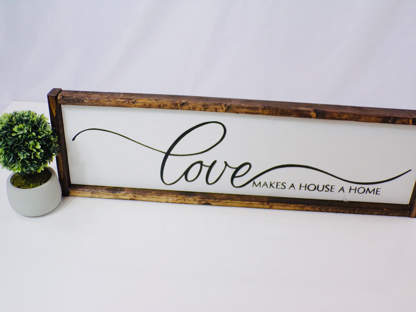 Love Makes a House a Home Rustic Sign - Etsy