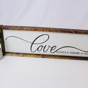 Love Makes a House a Home Rustic Sign - Etsy