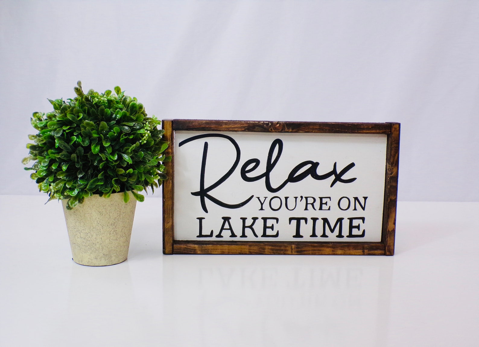 Relax Youre on Lake Time Rustic Sign - Etsy