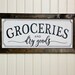 Groceries and Dry Goods Sign Grocery Wood Sign Kitchen Sign Kitchen ...