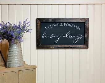 Forever & Always / Wooden Wall Sign / Rustic Sign / Hand - Etsy