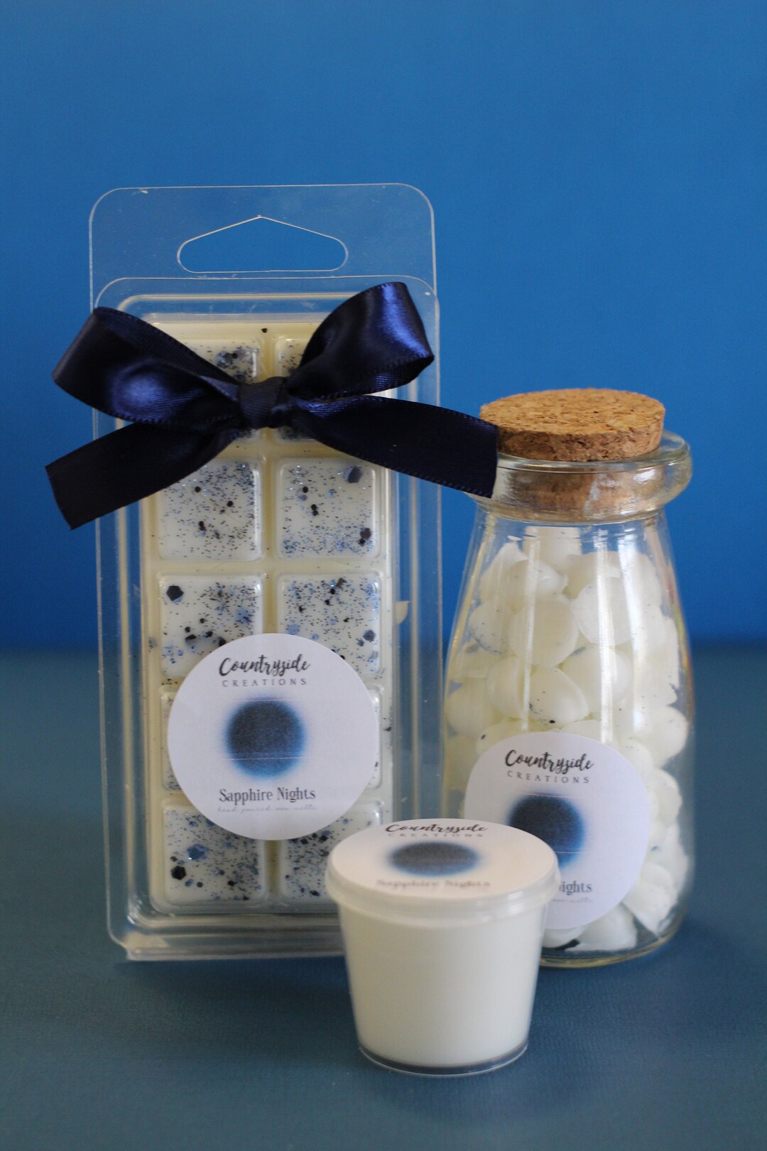 Sapphire Nights Scented Candle Container Candle Strong Candles Wax ...