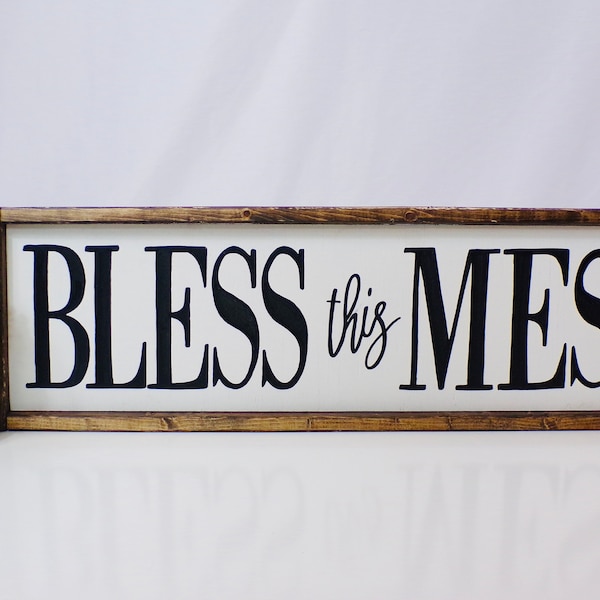 Bless This Mess Sign - Etsy