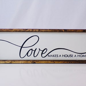 Love Makes a House a Home Rustic Sign - Etsy