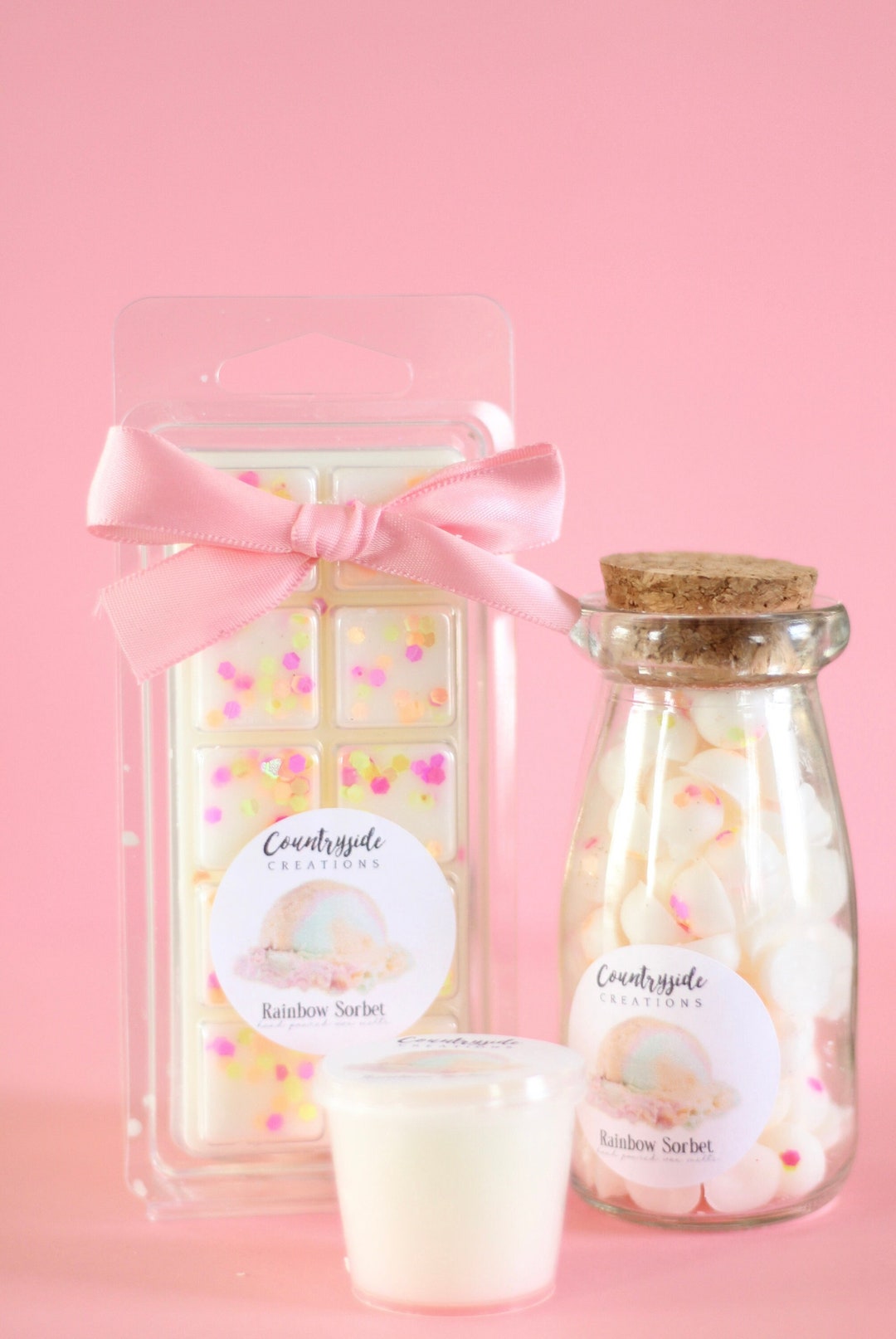 Rainbow Sherbet Scented Candle Container Candle Strong - Etsy