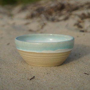 Handmade Aqua Pottery Bowl Turquoise Pottery Soup Bowl Set Coastal Bowl ...