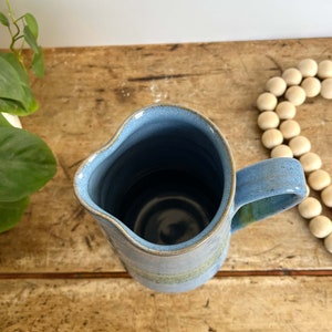 Handmade Pottery Pitcher Flower Vase Summer Entertaining Pitcher ...