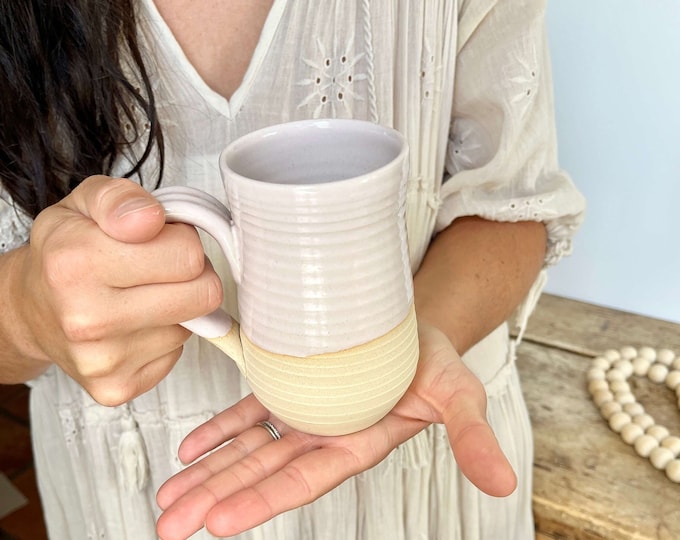 Blush Pink Handmade Pottery Mug Handmade Pink Ceramics 14 Oz Coffee Mug ...