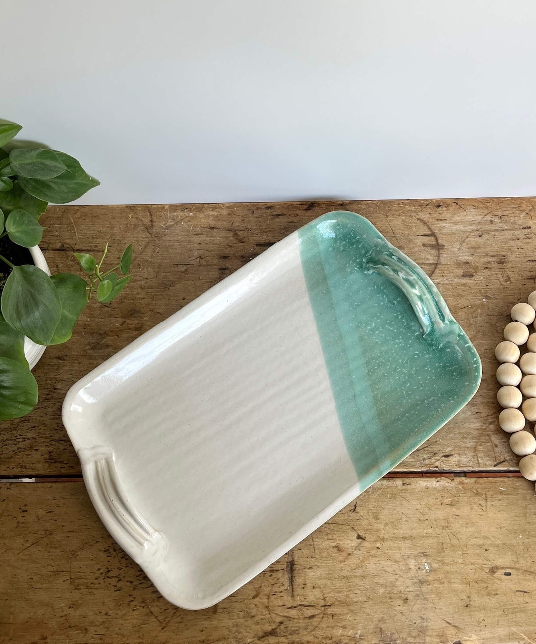 Ceramic Serving Platter Large Handmade Pottery Tray Pottery - Etsy