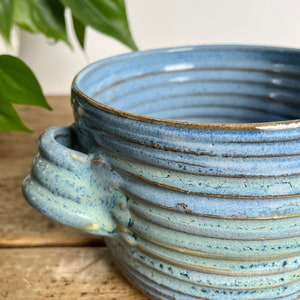 Handmade Pottery Bread Baker White Ceramic Bread Crock Pottery Handmade ...