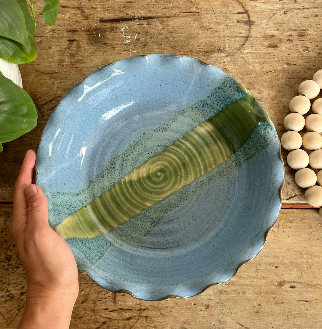 Bridal Shower Pottery Pie Plate Ceramic Dish Handmade Pie Plate ...