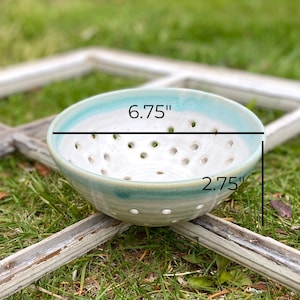 Handmade Pottery Berry Bowl Small Colander Kitchen Bowl Food Prep ...