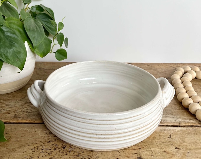 Small Pottery Baking Dish, 1.5 Qt. Open Casserole Dish, Stoneware ...