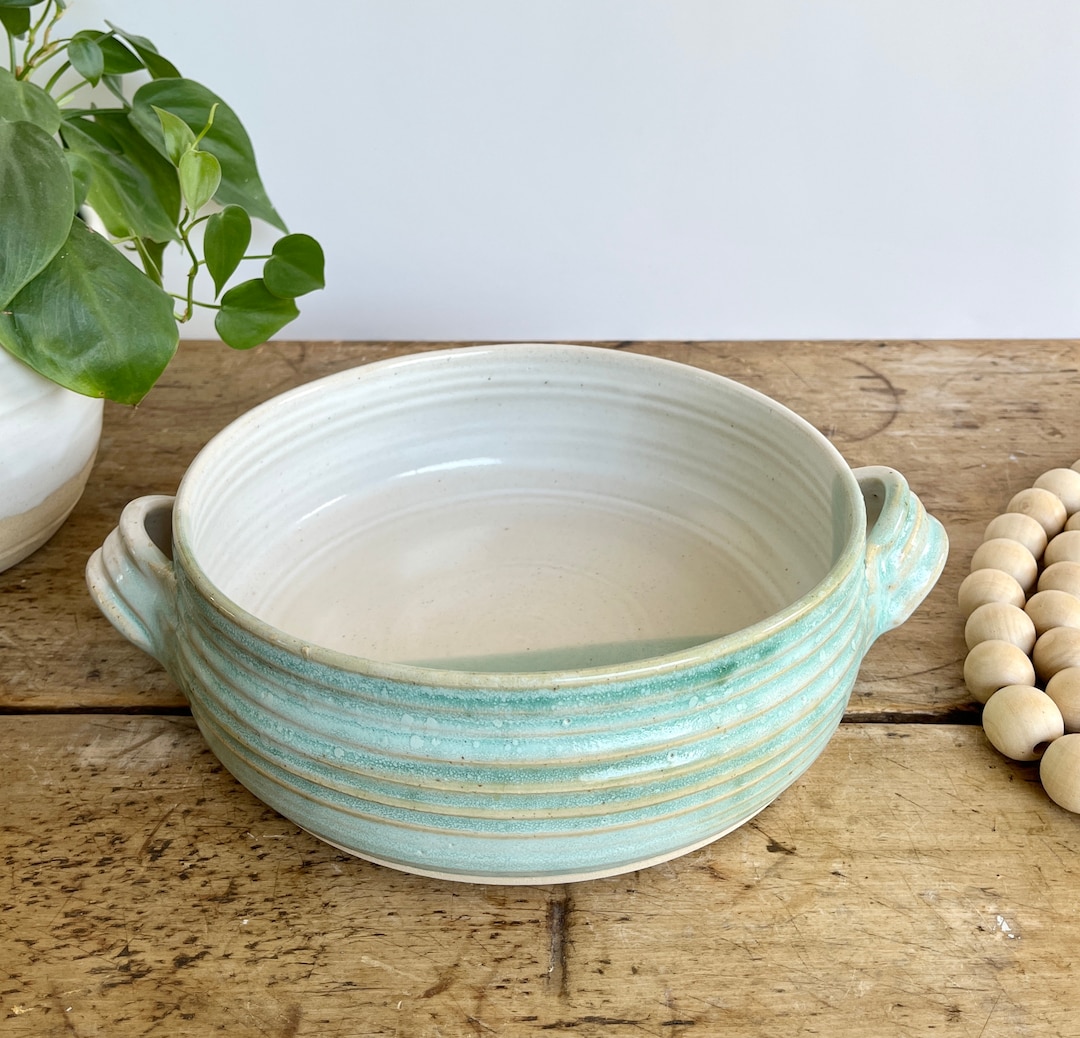 Pottery Casserole Dish Pottery Handmade Bakeware Teal Ceramic - Etsy
