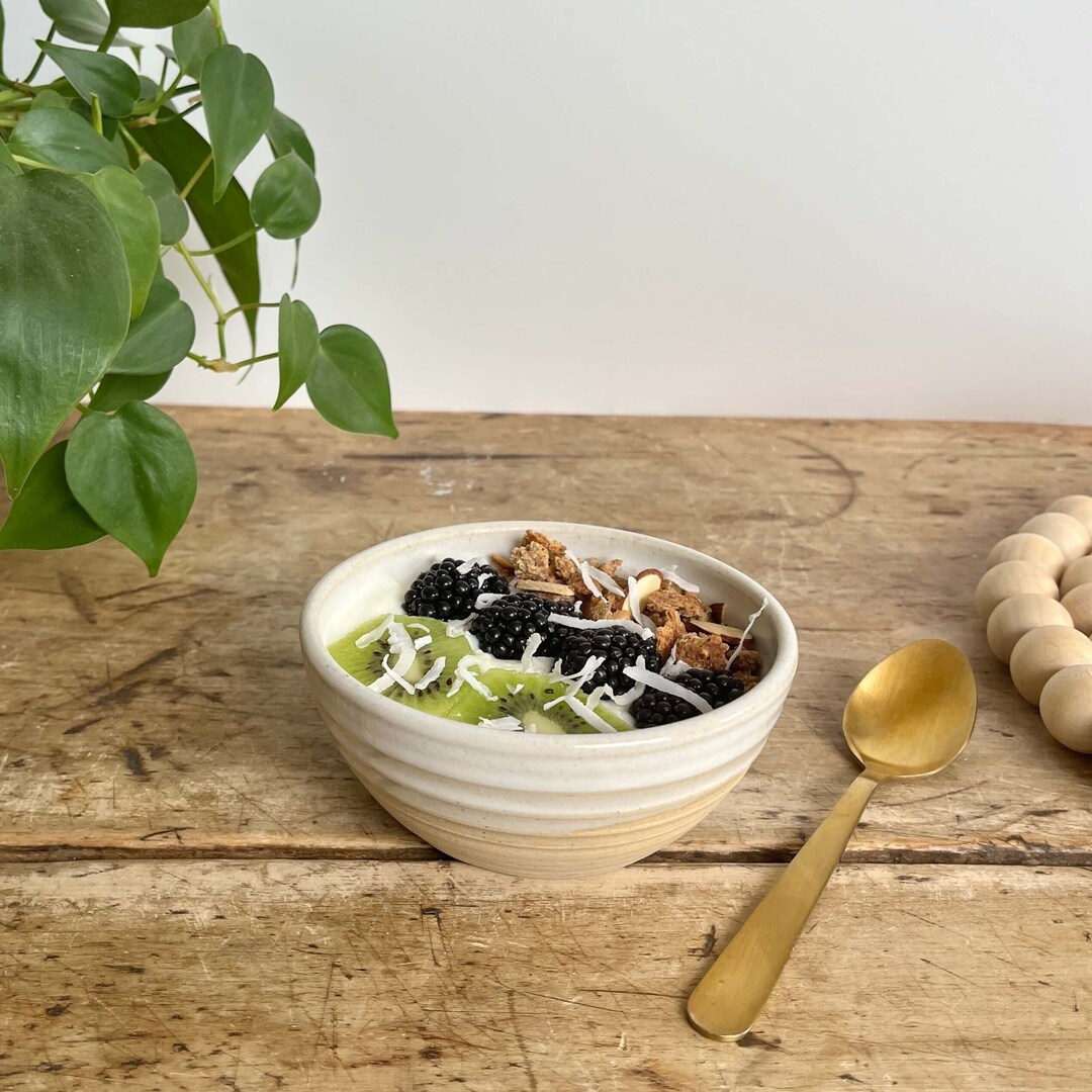 Set of White Pottery Prep Bowl Kids Snack Bowl Handmade Housewarming ...