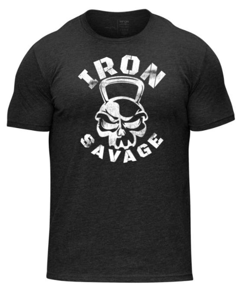 IRON SAVAGE SKULL Kettlebell Unisex Soft-style T-shirt, Gym Shirt ...