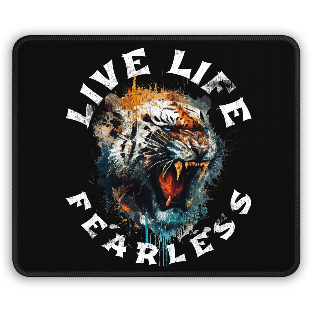 Fearless Tiger Gaming Mouse Pad Game on in Style, Large Mouse Mat, Desk ...