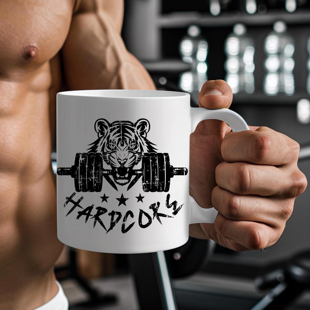 TIGER COFFEE MUG Gym Coffee Cup, Fitness Tea Mug, Weightlifting Gift ...