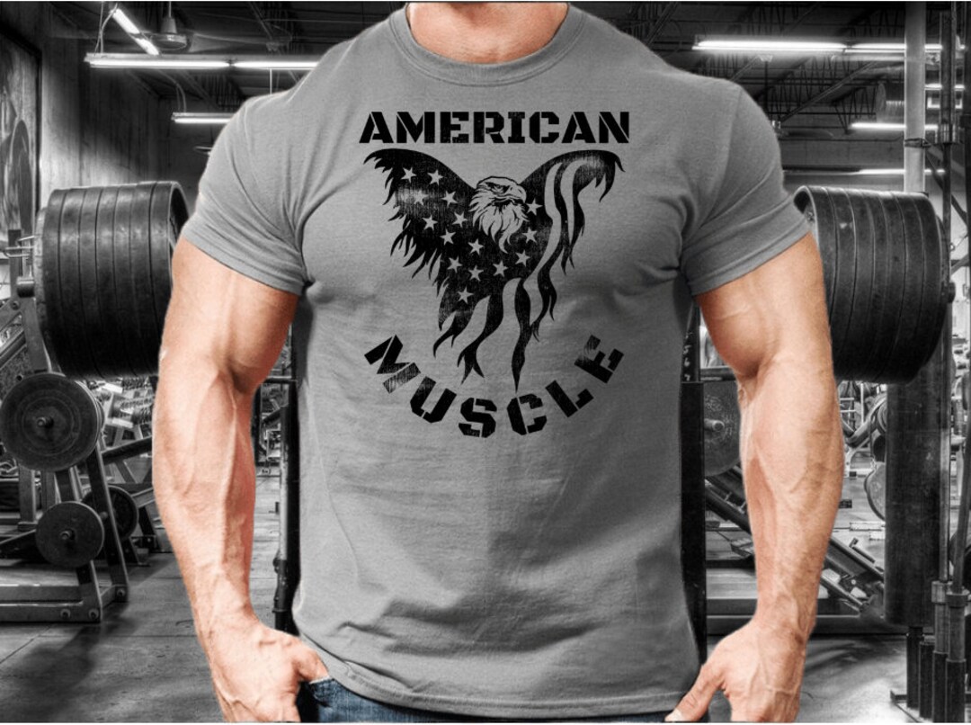 AMERICAN MUSCLE EAGLE Bodybuilding Fitness Powerlifting Unisex Gym ...