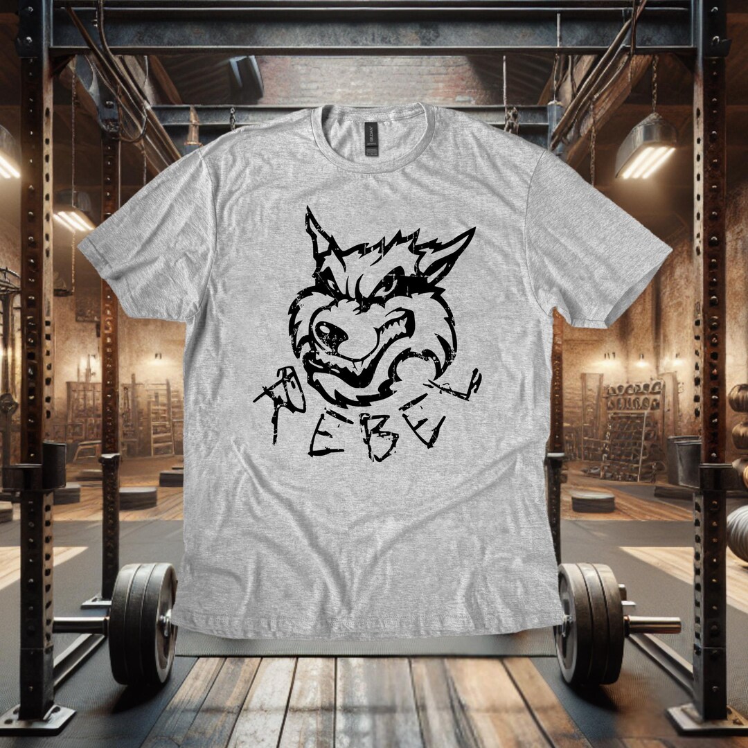 Rebel Wolf Gym T-shirt- Fitness Tee, Workout Shirt, Animal Lover Gift ...
