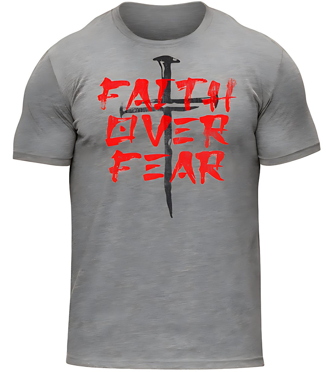 Faith Over Fear Spike Cross Unisex T-shirt, Gym Workout Tee ...