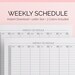 Weekly Schedule Time Management Weekly Plan Weekly | Etsy
