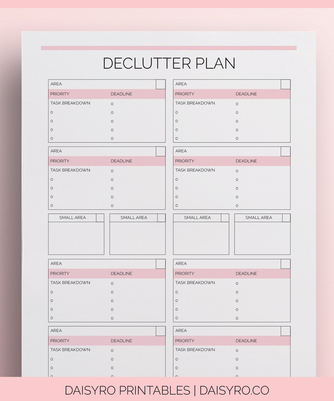 Declutter Planner Home Management Declutter Checklist Cute Planners PDF ...