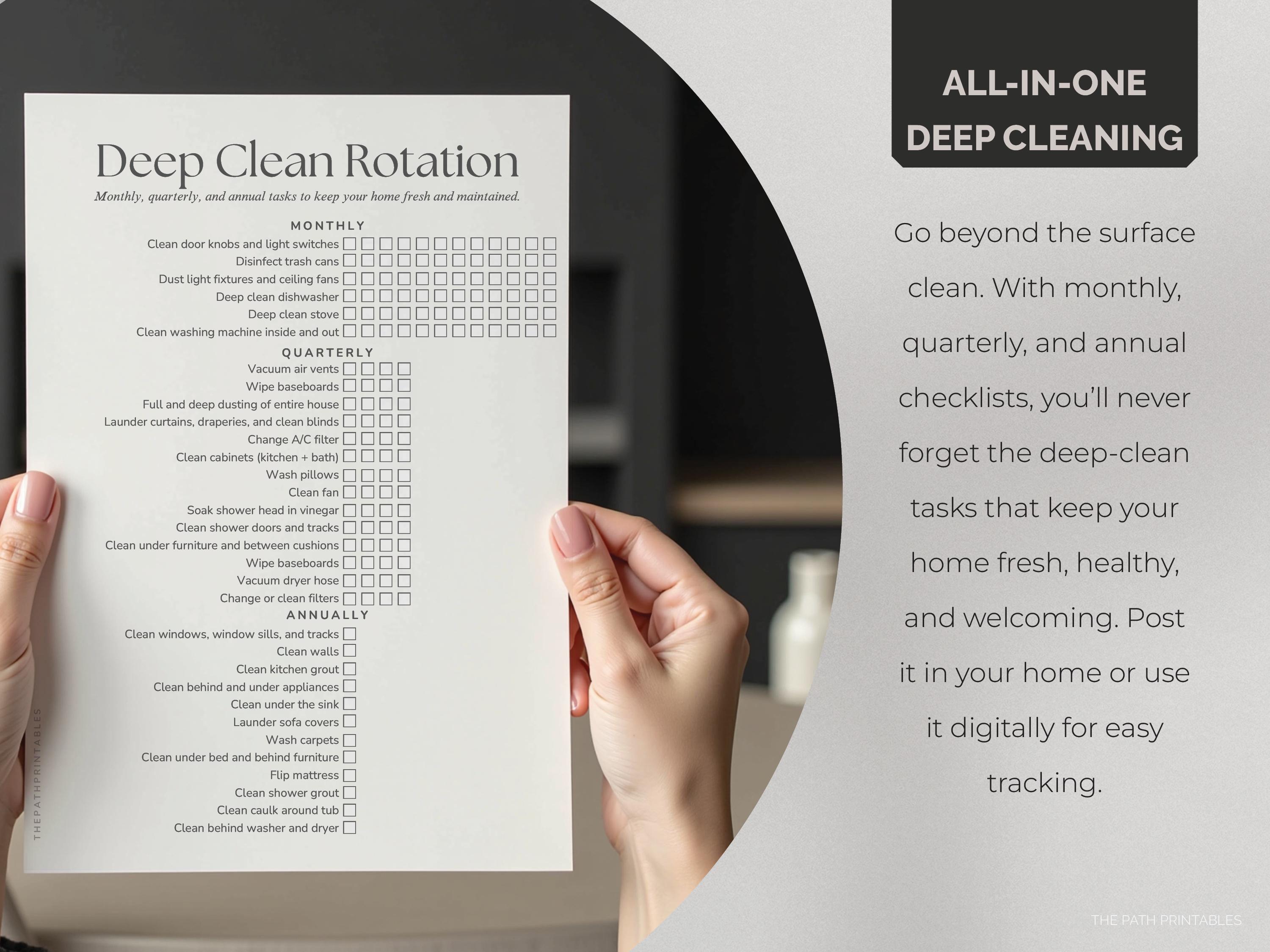 Clean Home Guidebook | Printable Cleaning Checklists & Planner Pages ...