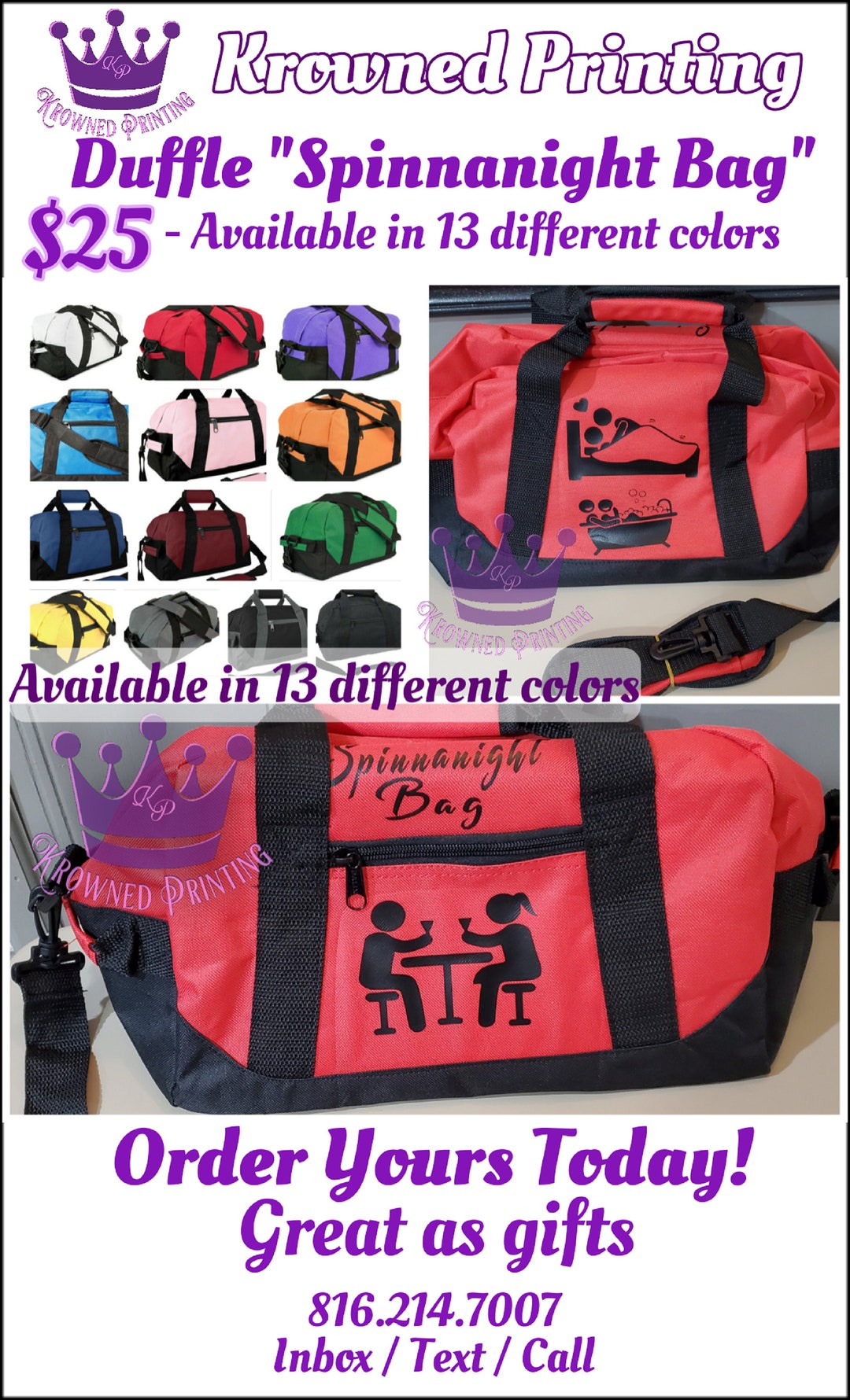 Spinnanight Bag Duffle Style - Etsy