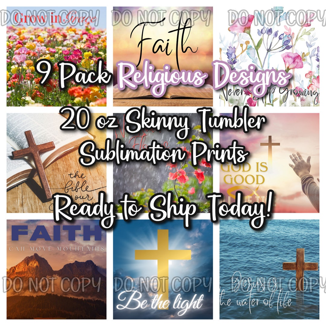 9 Pack Religious Sublimation Prints SHIPS 24 Hours or Less! 20 Oz ...