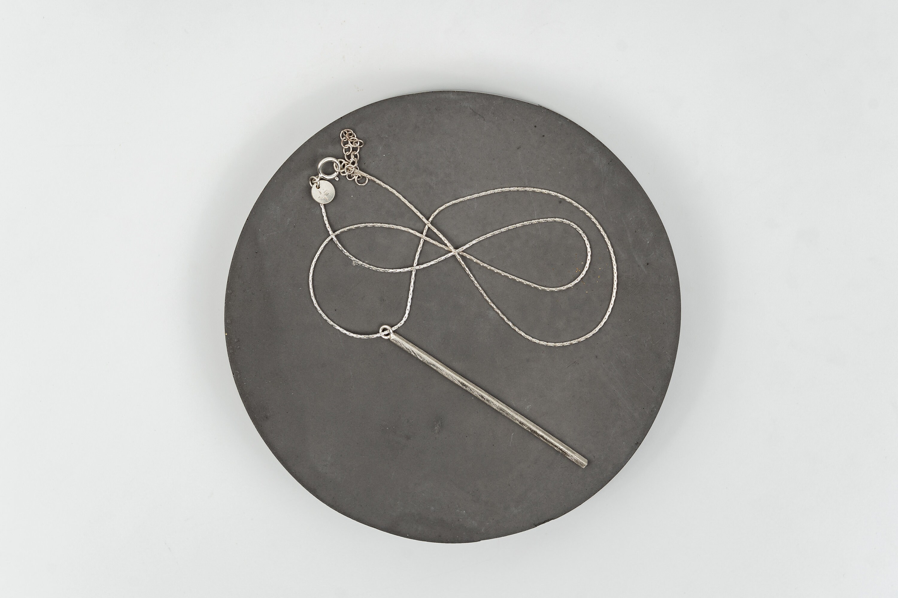 Vertical Long Bar Silver Pendant Necklace STN19 custom - Etsy