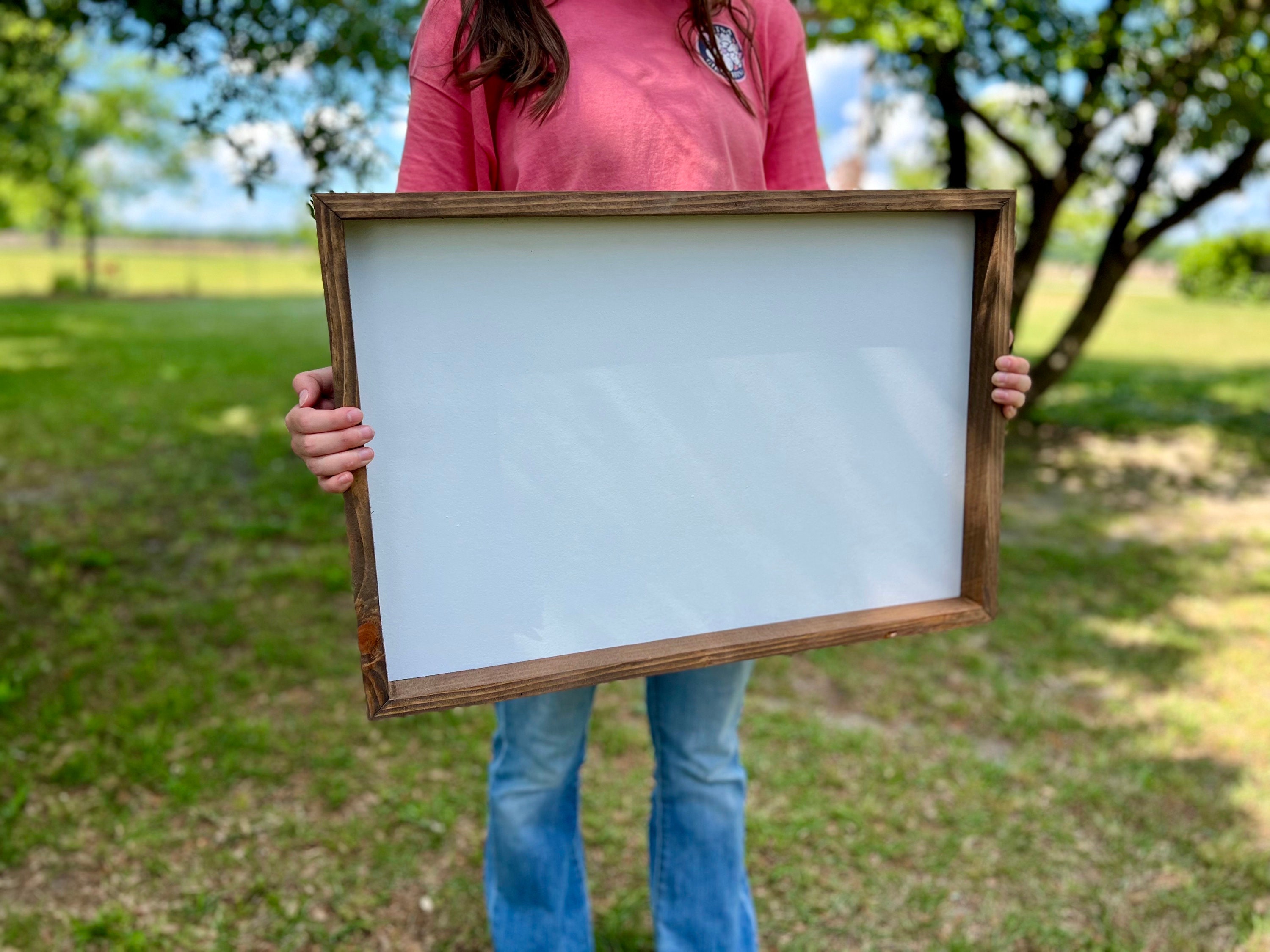 Large Wood Sign, Blank Signs, Customizable Sign, Blank Wood Framed Sign ...