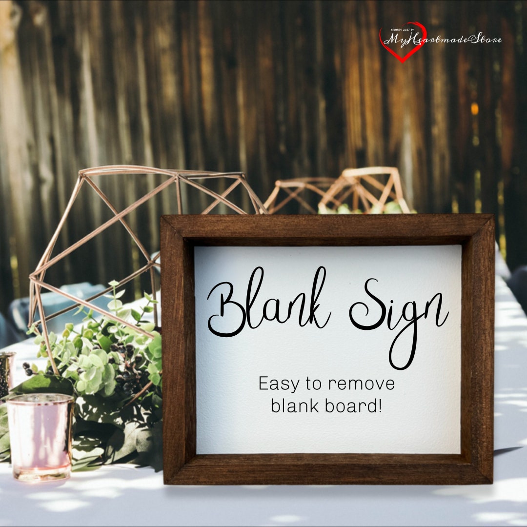 Blank Sign for Wedding, DIY Wedding Sign, Welcome to Our Wedding Sign ...