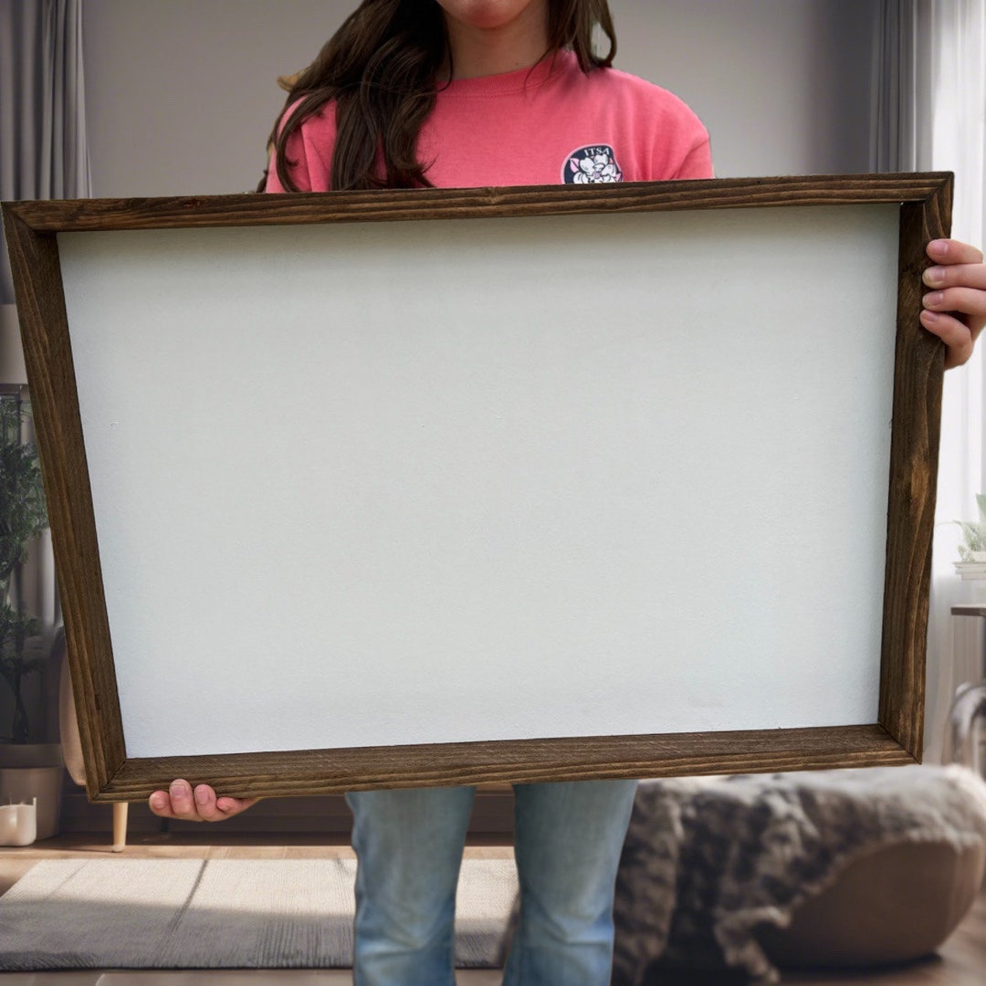 Large Wood Sign, Blank Signs, Customizable Sign, Blank Wood Framed Sign ...