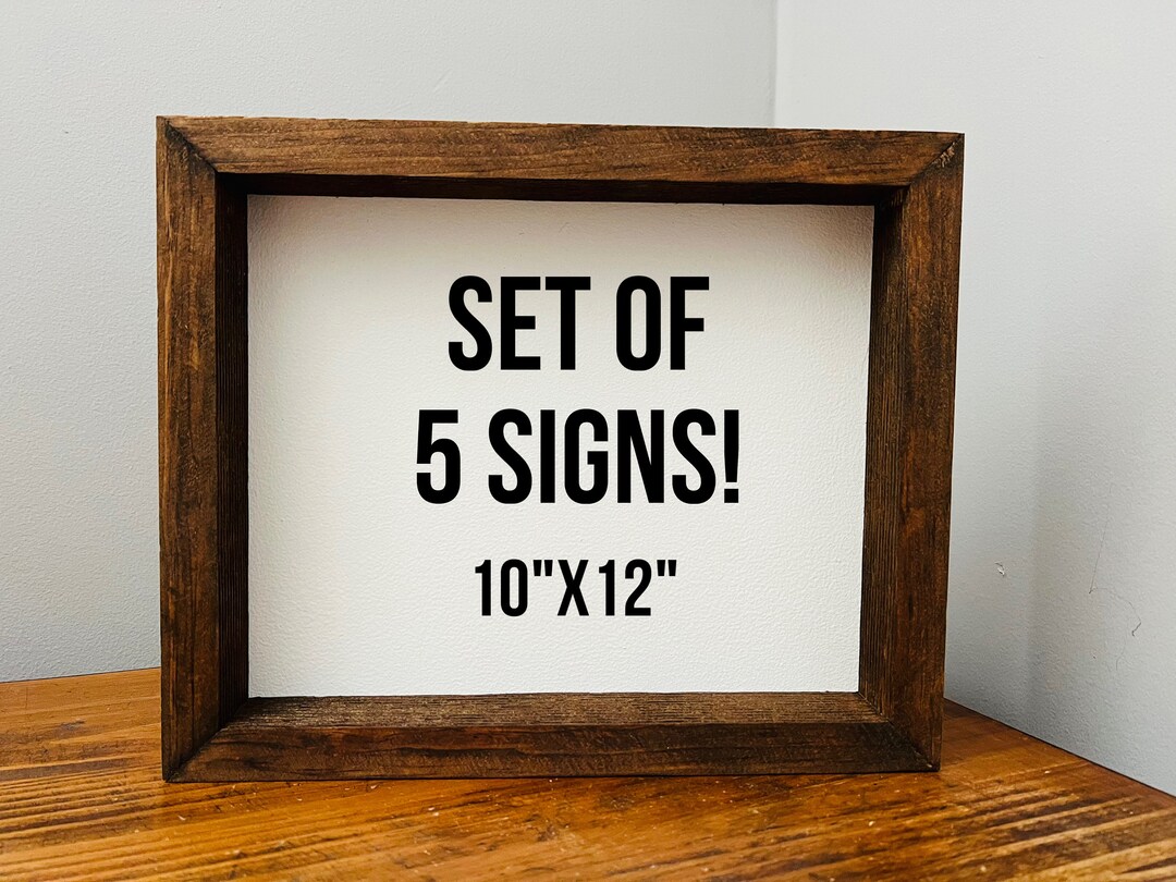 Blank Wood Sign Set: Rustic DIY 10x12" Wooden Plaque Small Farmhouse ...